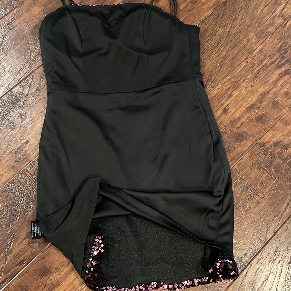 Midnight Doll Purple/Black Sequence Velvet Mini Bodyc… - Gem